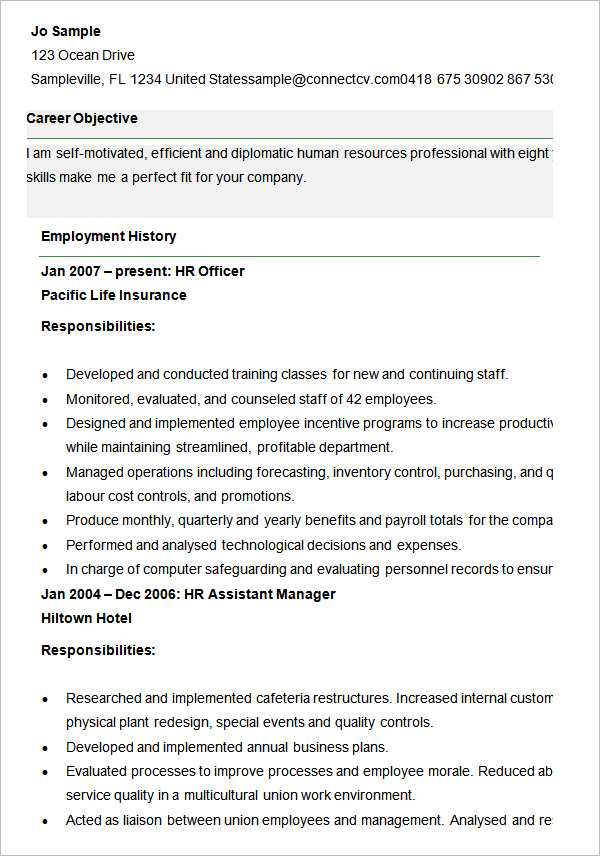 28+ HR Resume Templates in MS Word | Pages | PDF | AI | PSD | Pages ...