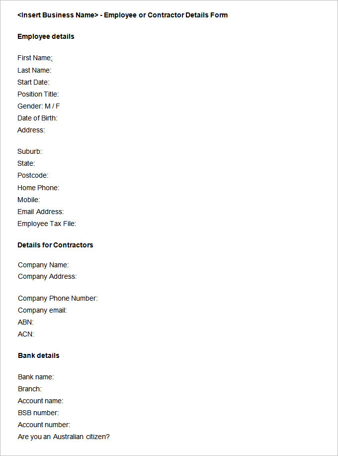 32+ Employee Record Templates in Word | Apple Pages | Google Docs | PDF ...