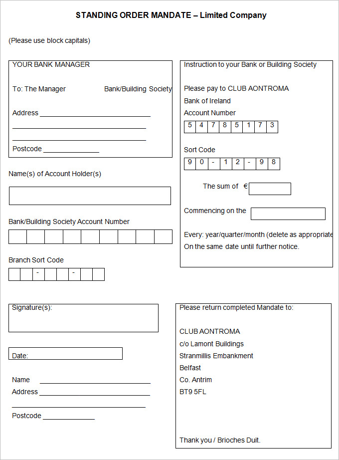 6+ Sample Standing Order Templates - AI, PSD