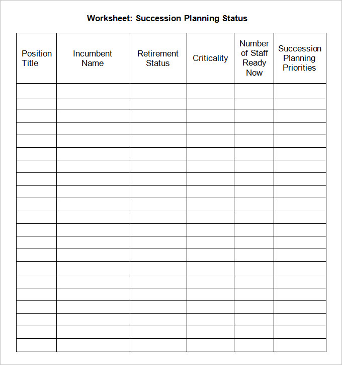16+ Succession Plan Templates - Word, PDF, Google Docs