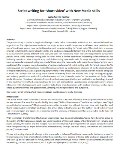 Free 14+ Script Writing Templates - DOC, PDF