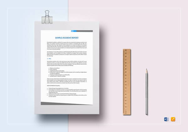 21+ Accident Report Templates - Docs, Pages, PDF, Word