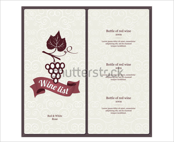 Wine Menu - 31+ Free Templates Download in PSD, EPS Documents