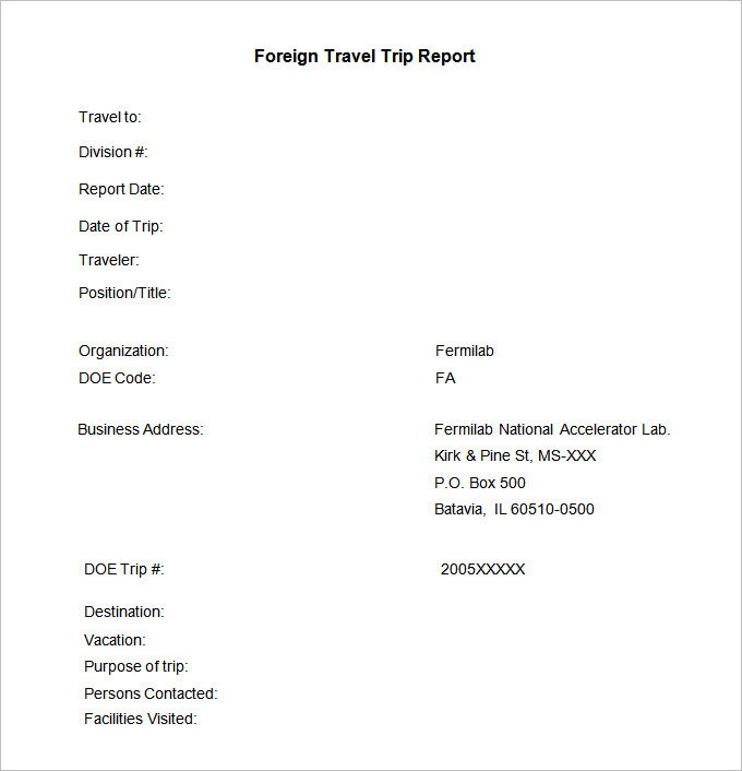18+ Business Trip Report Templates - Word, PDF