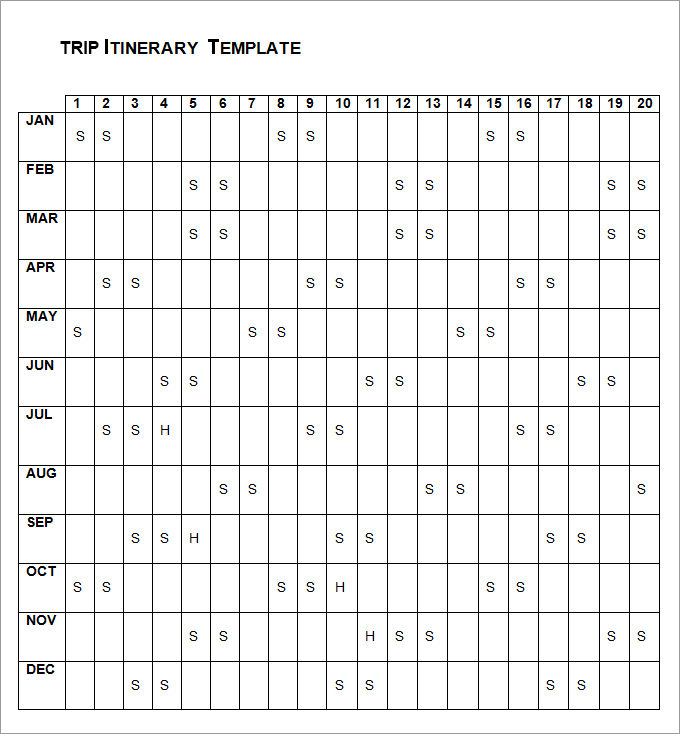 31+ Trip Itinerary Templates - PDF, DOC, Excel