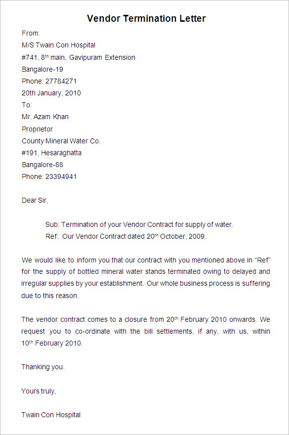 38 Free Termination Letter Templates PDF DOC