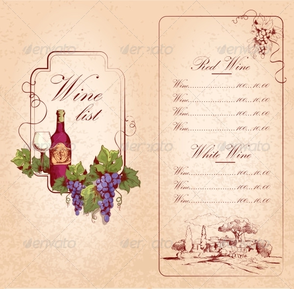 Wine Menu Templates – 31+ Free PSD, EPS Documents Download! | Free ...