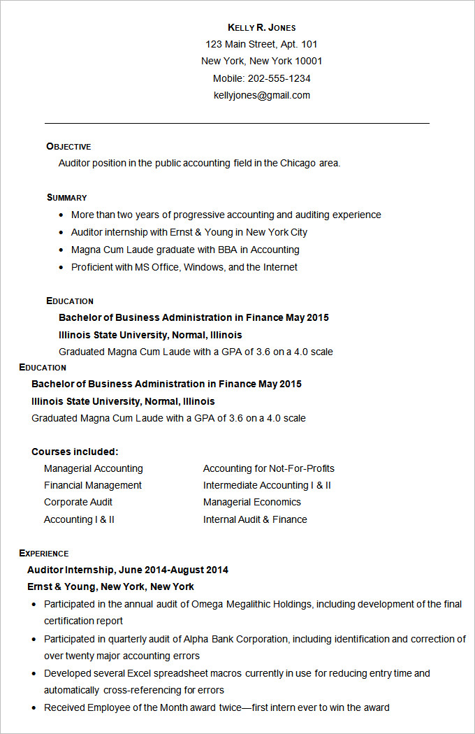 26 Accounting Resume Templates PDF DOC