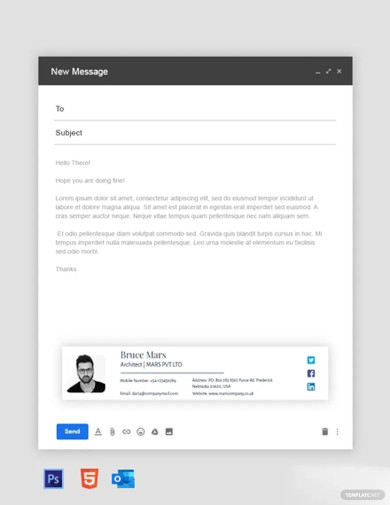 40+ Outlook Email Signature Templates - Samples, Examples & Formats