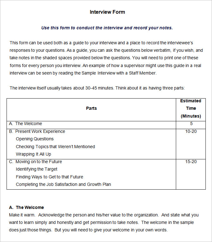 9+ HR Interview Forms | HR Templates