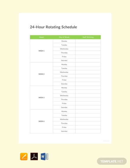 33+ 24 Hours Schedule Templates - PDF, DOC, Excel