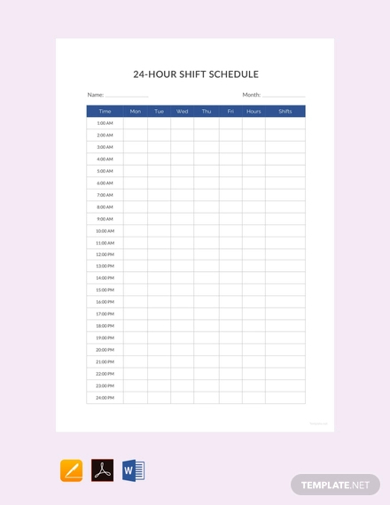 33+ 24 Hours Schedule Templates - PDF, DOC, Excel