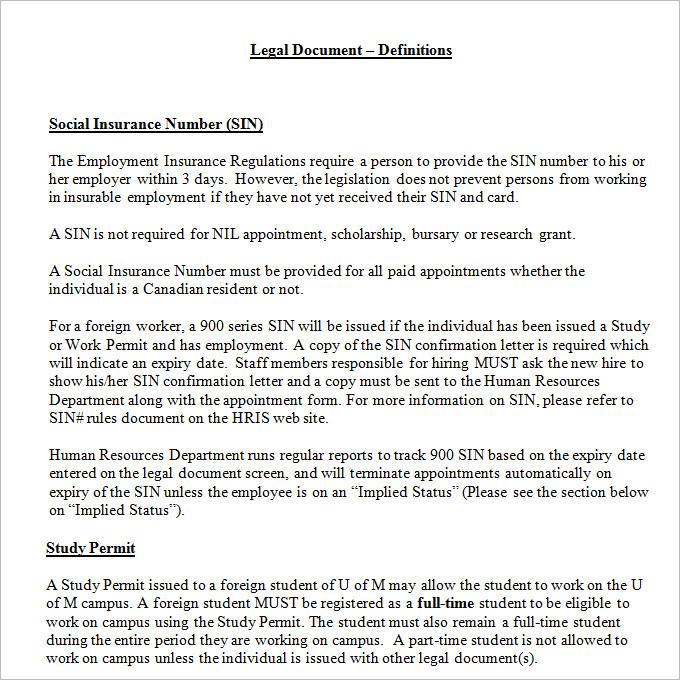 10 FREE HR Legal Form Templates HR Templates Free Premium Templates