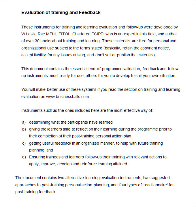 9+ HR Feedback Forms | HR Templates