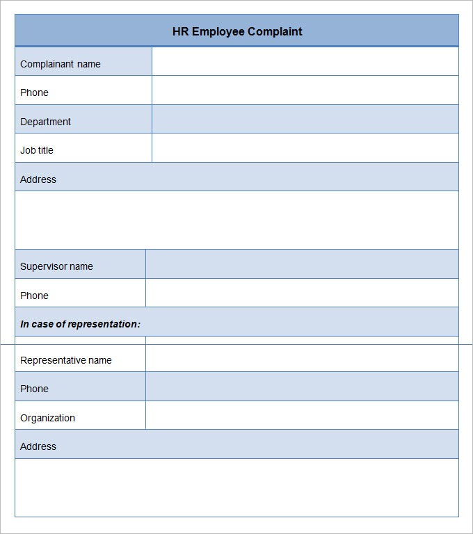 26+ HR Complaint Forms - Free Sample, Example Format