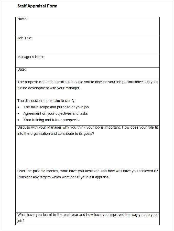 11+ HR Appraisal Forms | HR Templates | Free & Premium Templates | Free ...