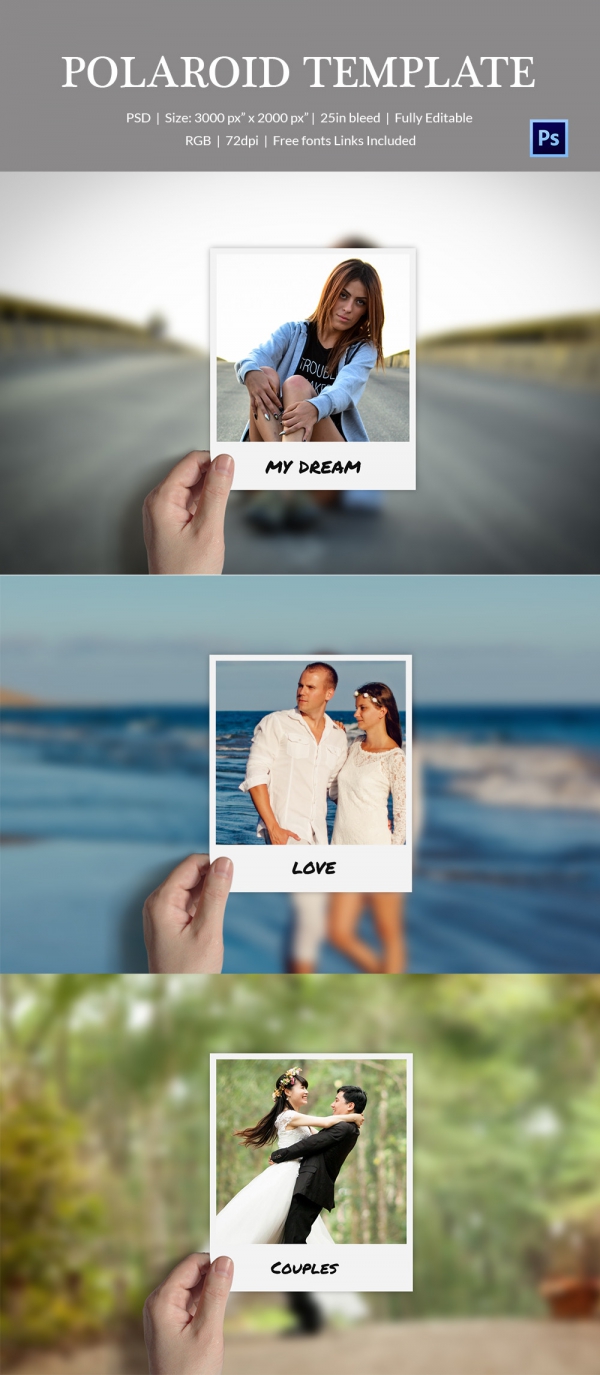 Polaroid Template - 41+ Free PSD Format Download