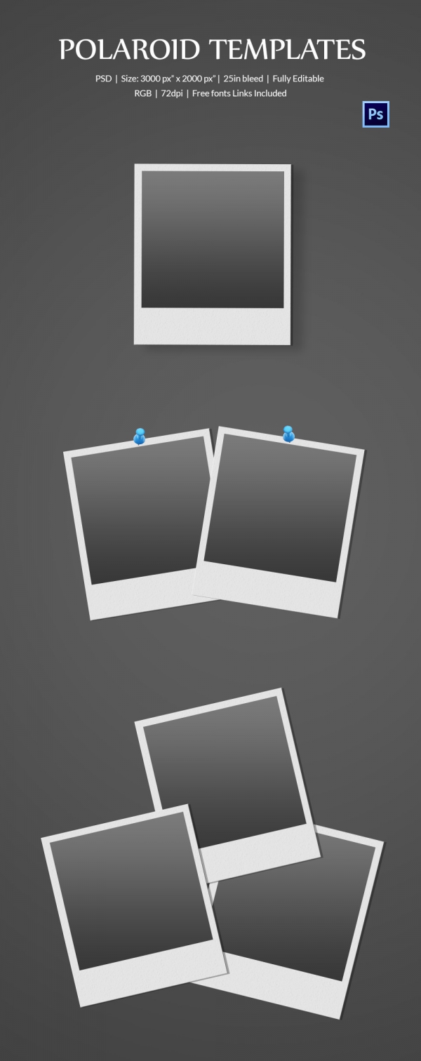Polaroid Template - 41+ Free PSD Format Download