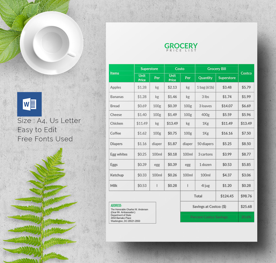 Free 40+ Price List Templates, DOC, PDF, Excel, PSD