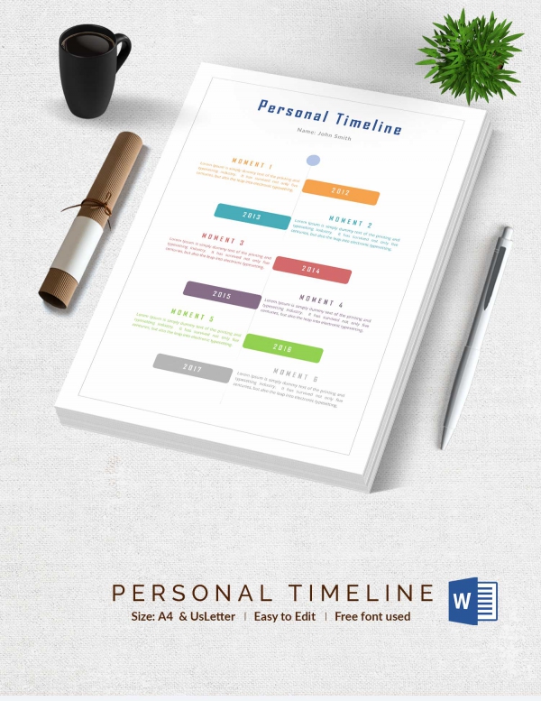 20 Personal Timeline Templates DOC PDF