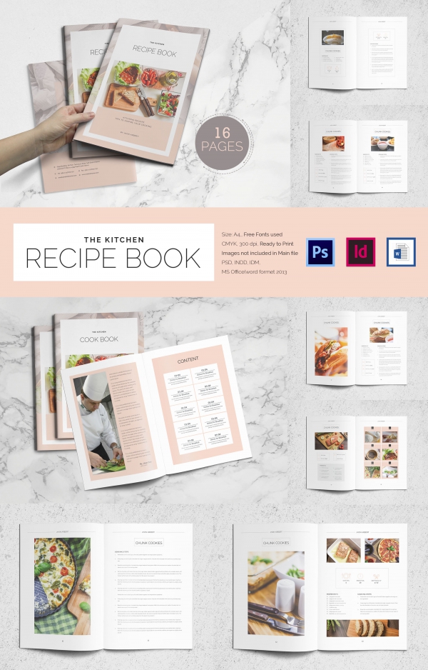 46+ Cookbook Templates in PSD | AI | Vector EPS | InDesign | Publisher