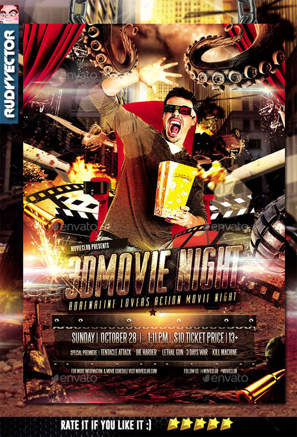 20+ Movie Night Flyer Templates- Ai, PSD, Word