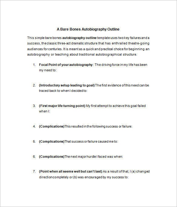 24+ Autobiography Outline Templates & Samples - DOC, PDF