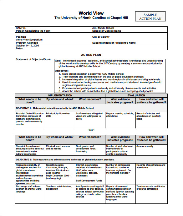 90 Action Plan Templates Word Excel PDF Apple Pages