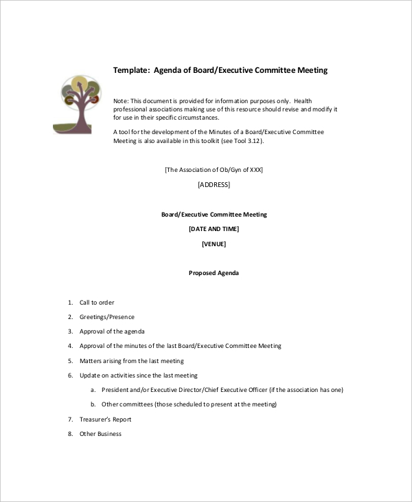 16+ Committee Meeting Agenda Templates - Sample, Example Format Download