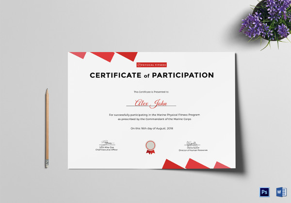 31+ Participation Certificate Templates in Illustrator | InDesign | MS ...