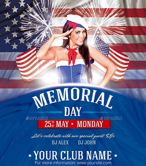 12 Memorial Day PSD Flyer Templates Designs 