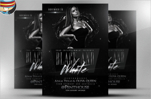 21 Black And White Flyer Templates PSD AI InDesign
