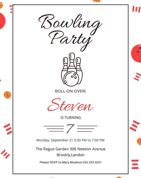 24+ Outstanding Bowling Invitation Templates & Designs! - PSD, AI