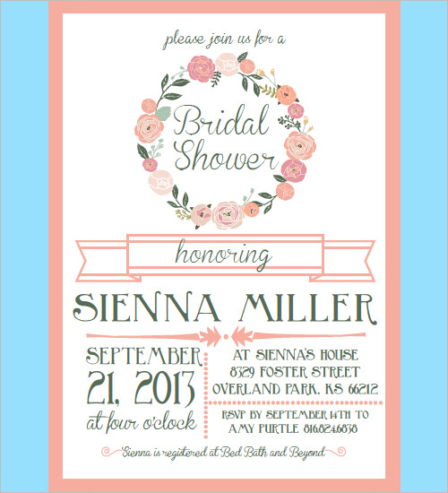 33 PSD Bridal Shower Invitations Templates