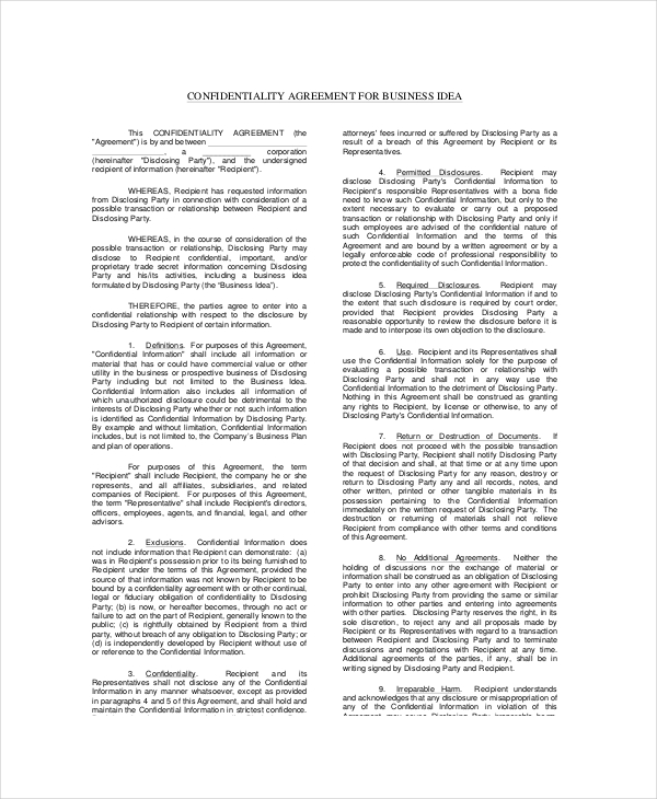 11+ Celebrity Confidentiality Agreement Templates - Free Sample ...