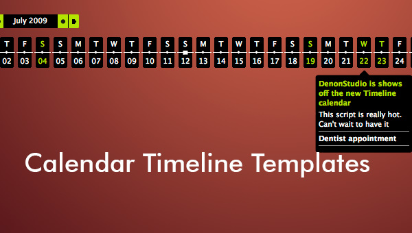 10 Calendar Timeline Templates Word Google Docs PowerPoint 