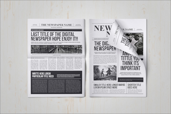 Old Newspaper Template Photoshop Collection