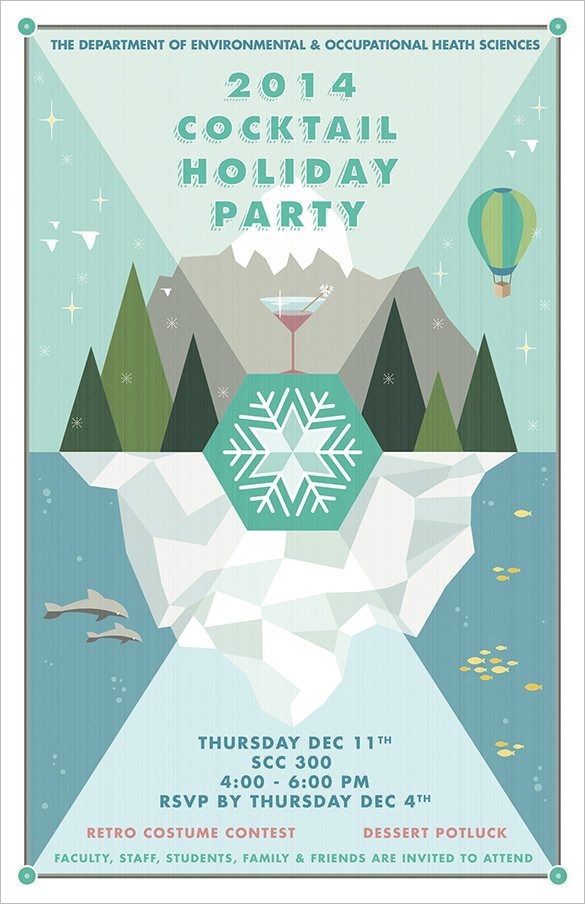 27 Holiday Party Flyer Templates PSD