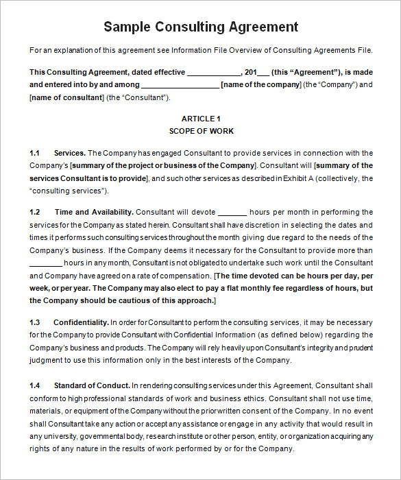 17+ Consulting Contract Templates - Word, PDF, Apple Pages