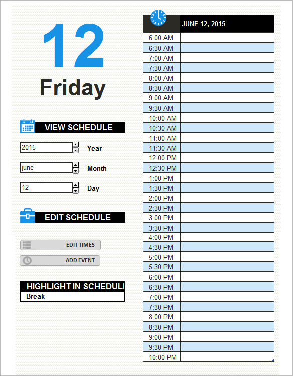 Work Schedule Templates – 8+ Free Word, Excel, PDF Format Download!