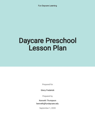 33+ Preschool Lesson Plan Templates - DOC, PDF, Excel
