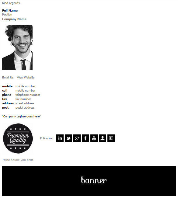 32+ Gmail Signature Templates - Samples, Examples & Format!