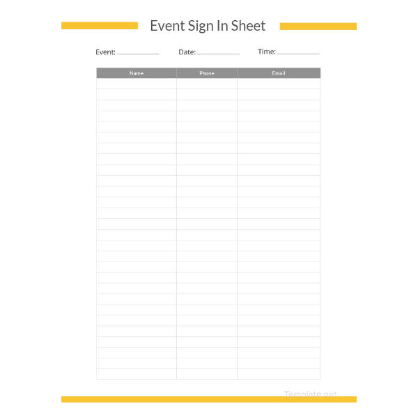 91+ Sign In Sheet Templates - DOC, PDF