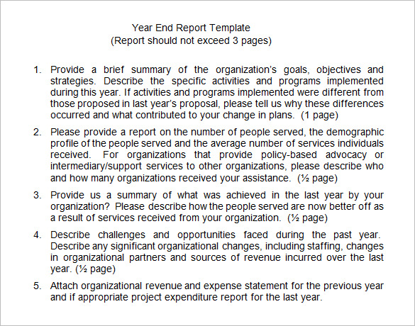 22+ End of Year Report Templates - Free Sample, Example, Format Download!