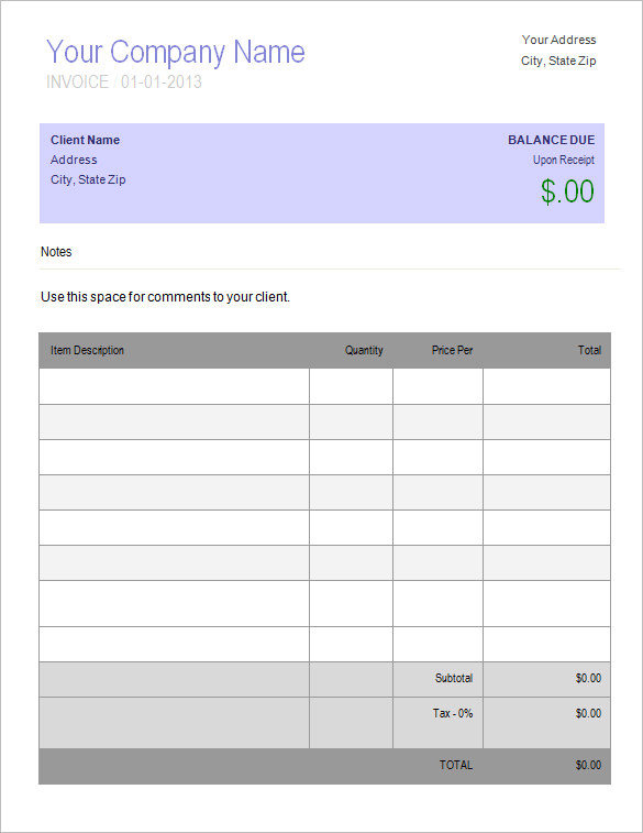 60 Microsoft Invoice Templates PDF DOC Excel Free Premium 