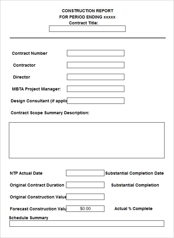 27+ Daily Construction Report Templates - PDF, Google Docs, MS Word ...