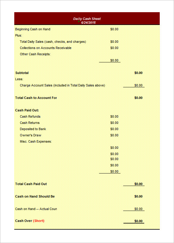 8+ Daily Worksheet Templates - Free Word Excel Documents Download!