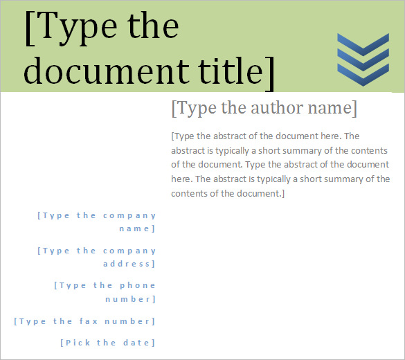 Report Cover Template - 4+ Free Word Documents Download