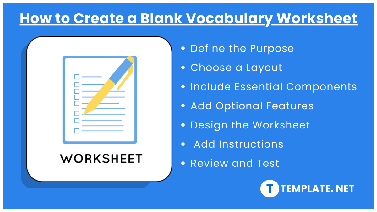 Free 12+ Blank Vocabulary Worksheet Templates - Word, PDF