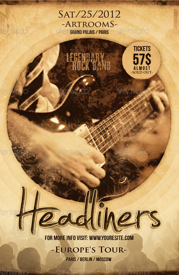 11 PSD Band Flyer Templates PSD AI Publisher Apple Pages